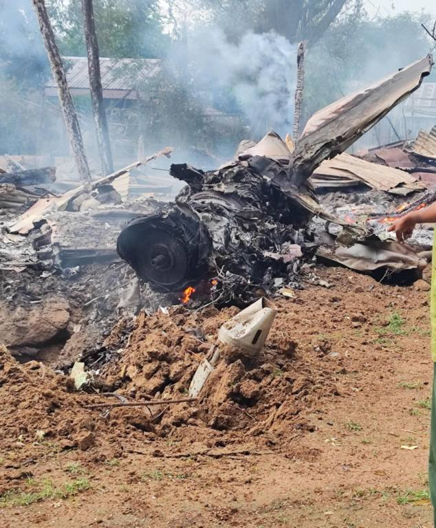 MAF F-7 aircraft crashes in Pale, Sagaing - Centre for Information ...